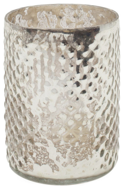 Small Antique Silver Hobnail Vase - Transitional - Vases - by Serene ...