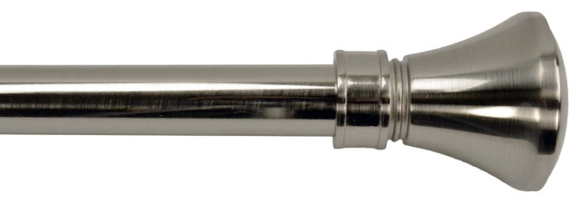 20" Duet Flare Finial Rod Set Pewter/Silver - Transitional - Curtain ...