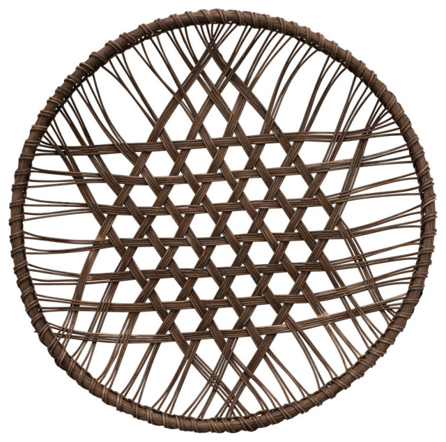 Hand-Woven Rattan Open Weave Basket - Tropical - Wall Accents - by ...