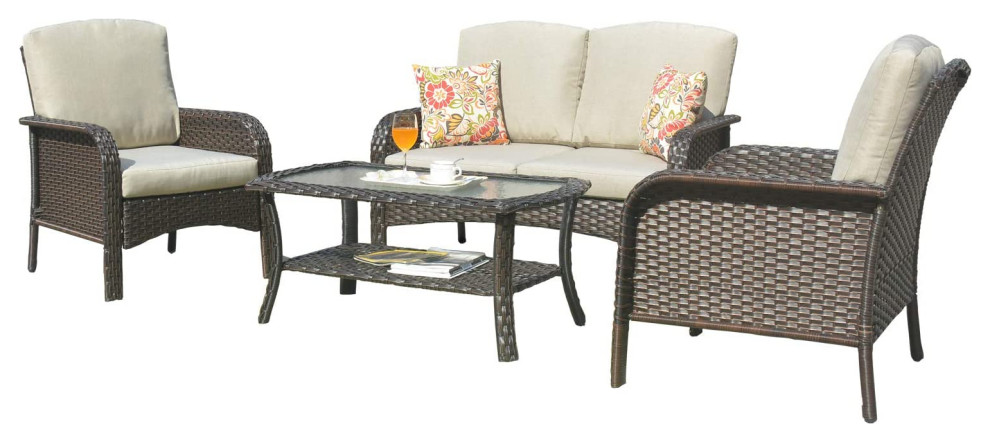 Outdoor Patio Furniture, All Weather - Transitional - Outdoor Lounge ...
