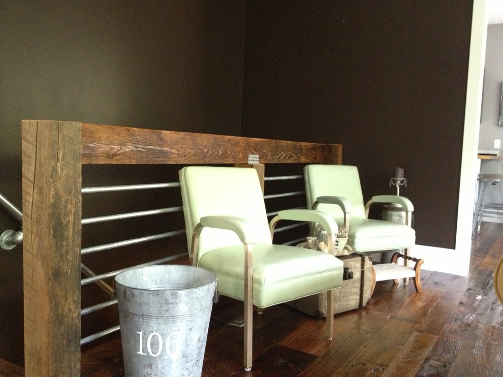 Barn Wood and Metal Banister Redo