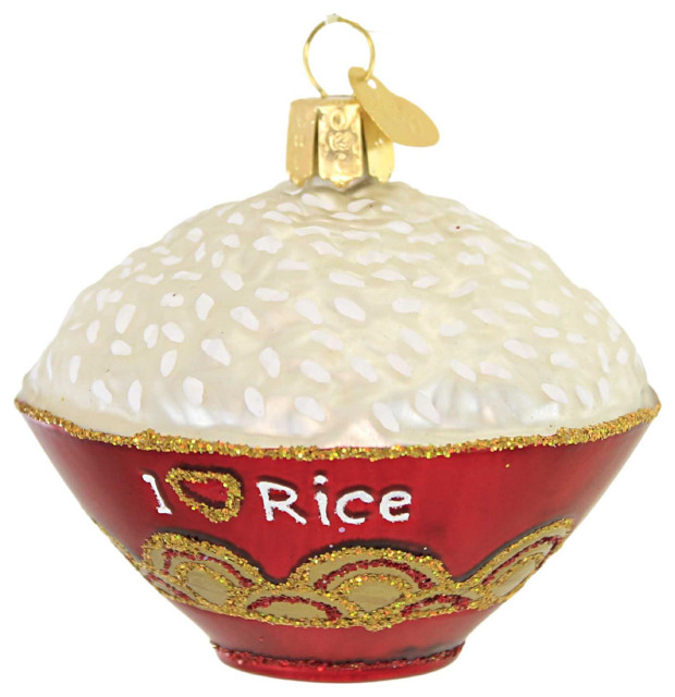 Old World Christmas Bowl Of Rice Glass Staple Food Meals 32511, 2.5 In ...