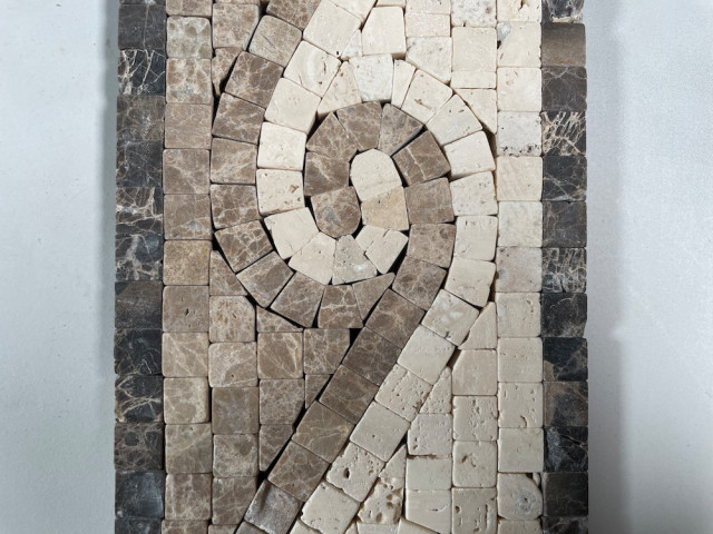 Marble Mosaic Border Listello Insert Tile Surf Emperador 4x12 Tumbled ...