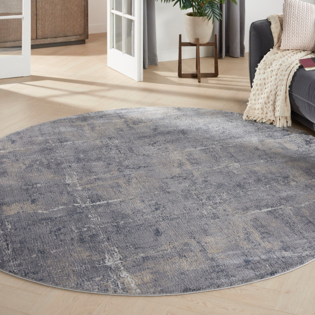 Nourison Home 5' Round Rustic Textures Area Rug, 5'3"xRound ...