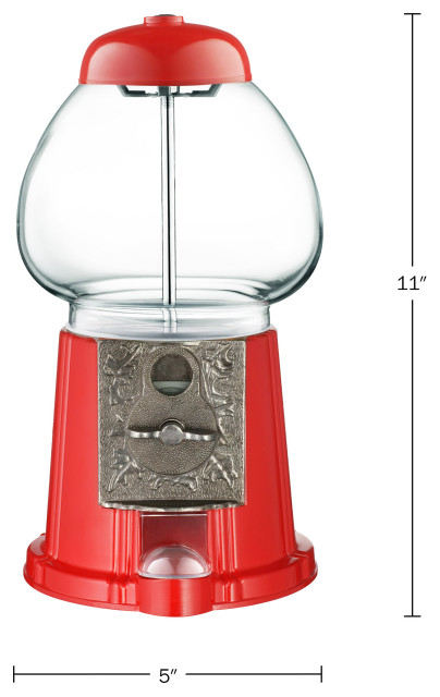 Vintage Gumball Machine 11" Retro-Style, Coin-Operated - Modern ...
