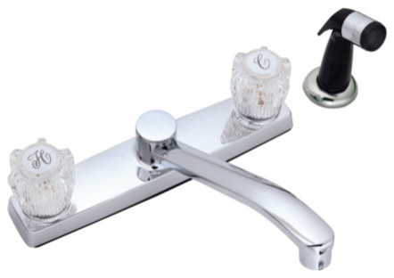 Banner Acrylic Handle Kitchen Faucet With Side Spray - Contemporary ...