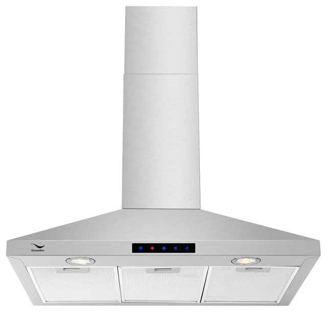 30'' Streamline S-160MSH-30 Convertible Wall Mount Kitchen Range Hood ...