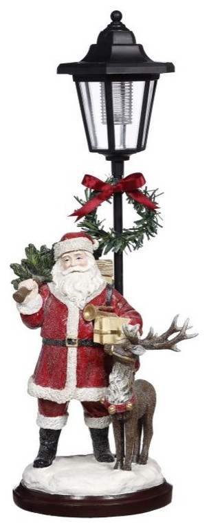 Mark Roberts 2021 Santa & Deer with Led Lamp Figurine 19 ...