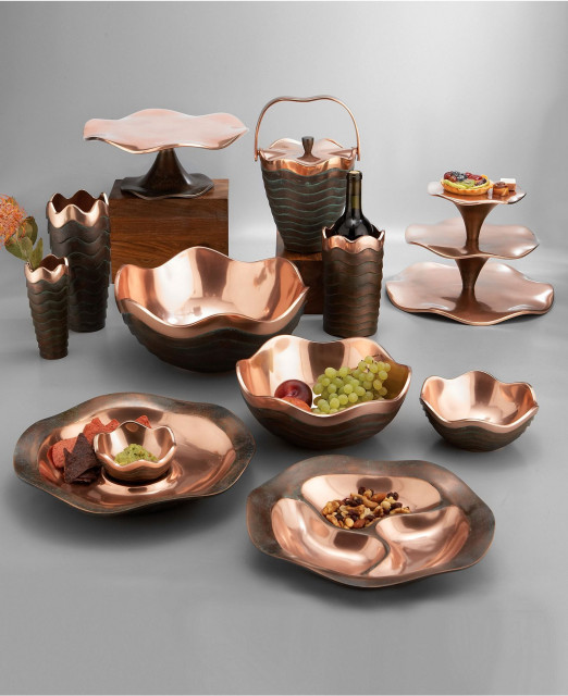 Nambe Copper Canyon Chip and Dip - Contemporary - Chip And Dip Sets ...