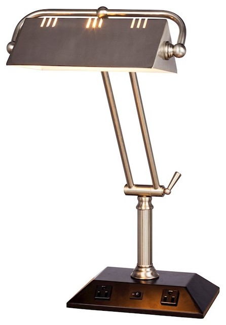 Fangio Lighting 24" Adjustable Tech Table Lamp, 2 Outlets - Traditional ...