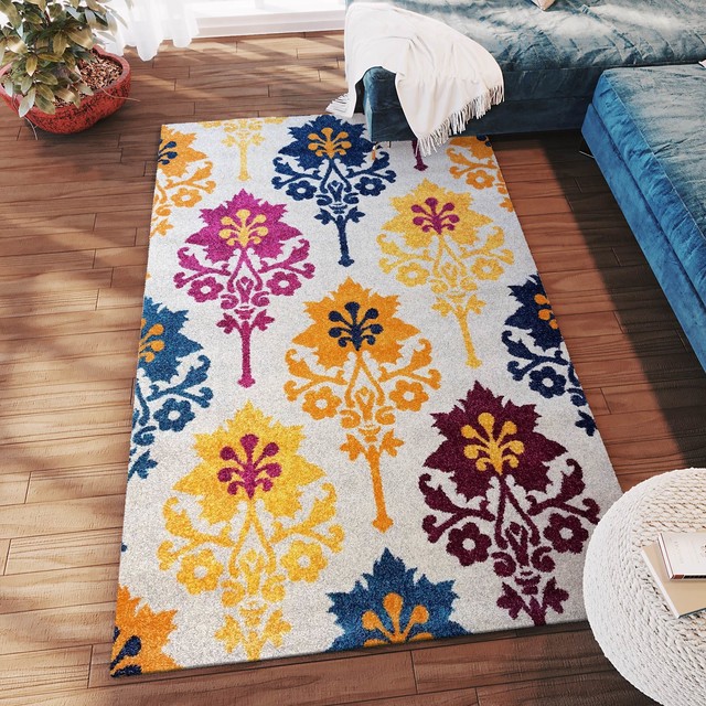 Metro Southwestern Rug Beige & Multi, 3' 3'' X 4' 7'' - Contemporary ...