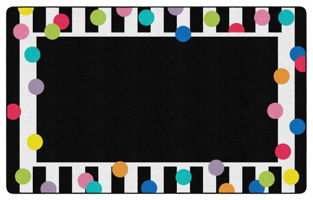 Flagship Carpets CA2013-28SG Just Teach Black White/Bright Polka Dot ...