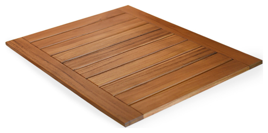 Dussi Teak Wood Shower Mat Transitional Bath Mats By Cambridge
