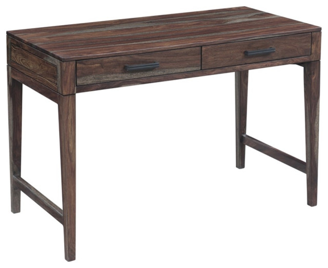 Porter Designs Fall River Solid Sheesham Wood Desk - Natural - Rustic ...