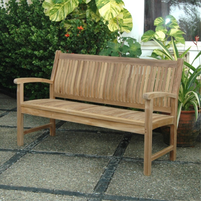 Anderson Teak BH-003 Sahara 3-Seater Natural Wooden Bench ...