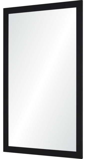 Salima Modern Rectangular Black Framed Mirror - Modern - Wall Mirrors ...