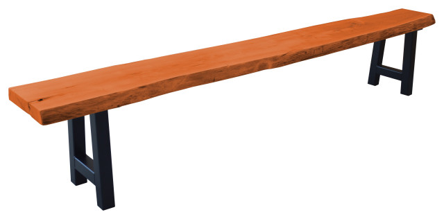 Live Edge Locust Ridgemont Bench, 8 Foot - Rustic - Outdoor Benches ...