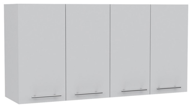 Home Square 2-Piece Set with Four-Door Wall Cabinet and 95 Pantry ...