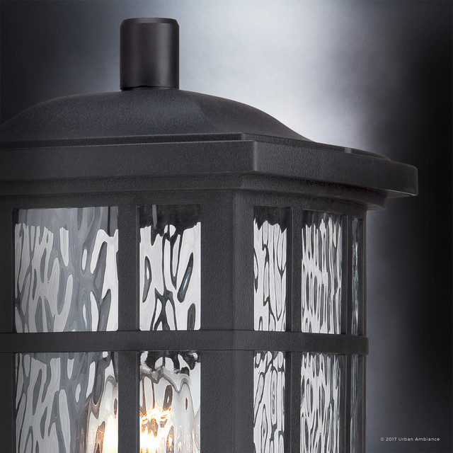Luxury Craftsman Black Outdoor Post Light, UQL1246, Zurich Collection ...