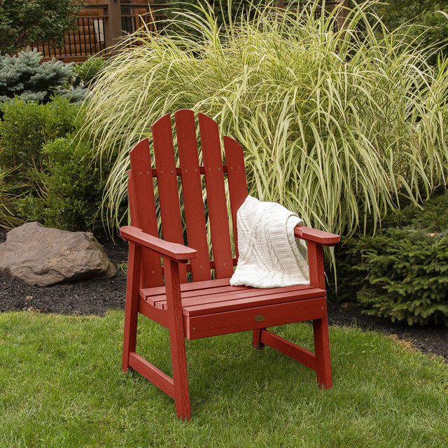 Classic Patio Chair, Weatherproof Design With Slatted Back and Arms ...
