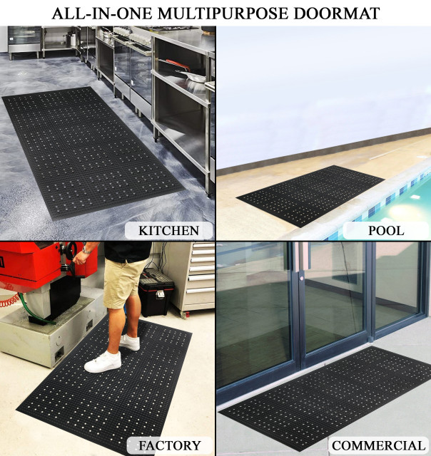 A1HC New Anti Fatigue Versatile Rubber Floor Mat With Drain Holes ...