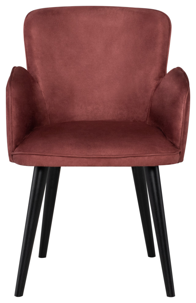 Willa Dining Chair, Chianti Microsuede - Midcentury - Dining Chairs ...