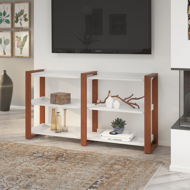 Voss Console Table With Shelves - Transitional - Console Tables - by ...