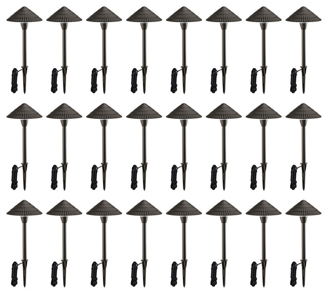 24-Pack LED Landscape Lighting, 3W AC/DC 12V Low Voltage Pathway Lights ...