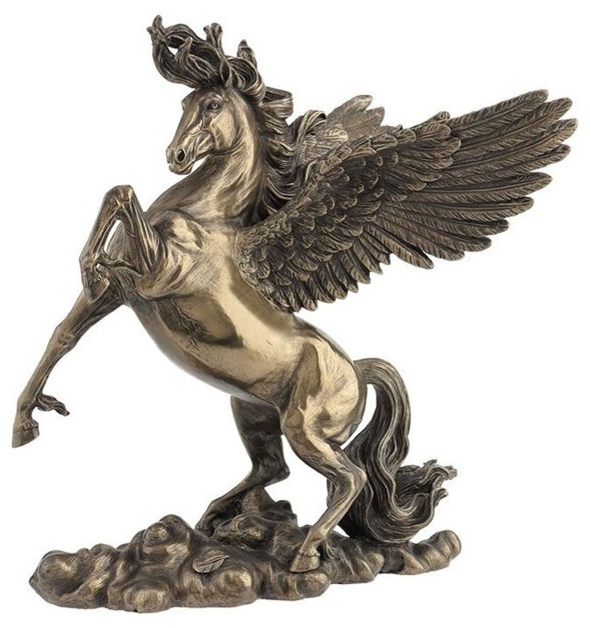 Rearing Pegasus, Cold Cast Bronze - Contemporary - Decorative Objects ...