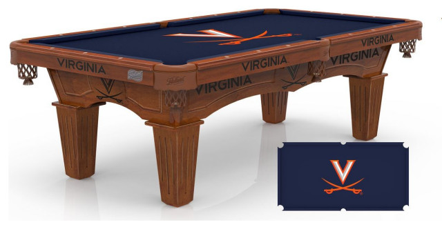 Holland University of Virginia Pool Table - Tapered/Chardonnay ...