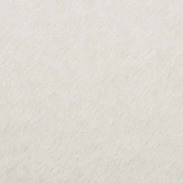 4"x 4" Fabric Swatch Sample, Pearl White Short Faux Fur - Transitional ...