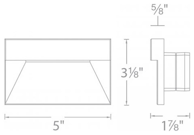 LED Horizontal Ledge Step and Wall-Light 277V 3000K, Bronze - Modern ...