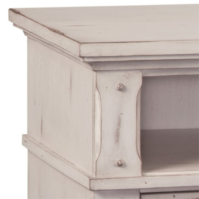 American Woodcrafters Sedona Antique White Wood 52-inch Media Chest ...