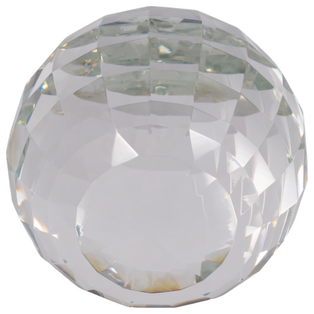 Crystal 5" Orb, Clear - Contemporary - Decorative Objects And Figurines ...