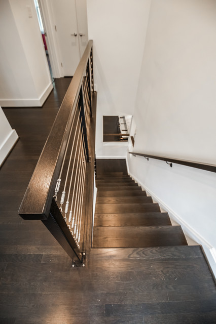 Modern cable railing stair railing - Modern - Staircase - DC Metro - by ...