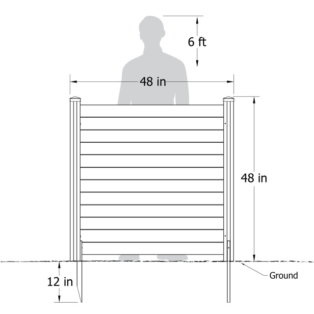 Premium Vinyl Privacy Screen - Contemporary - Home Fencing And Gates ...