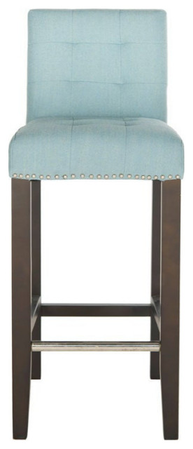 Jericho Bar Stool, Sky Blue Set of 2 - Transitional - Bar Stools And ...