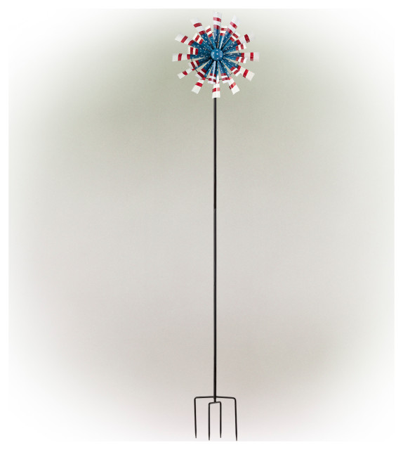 Patriotic Metal Windmill - Contemporary - Garden Statues And Yard Art ...