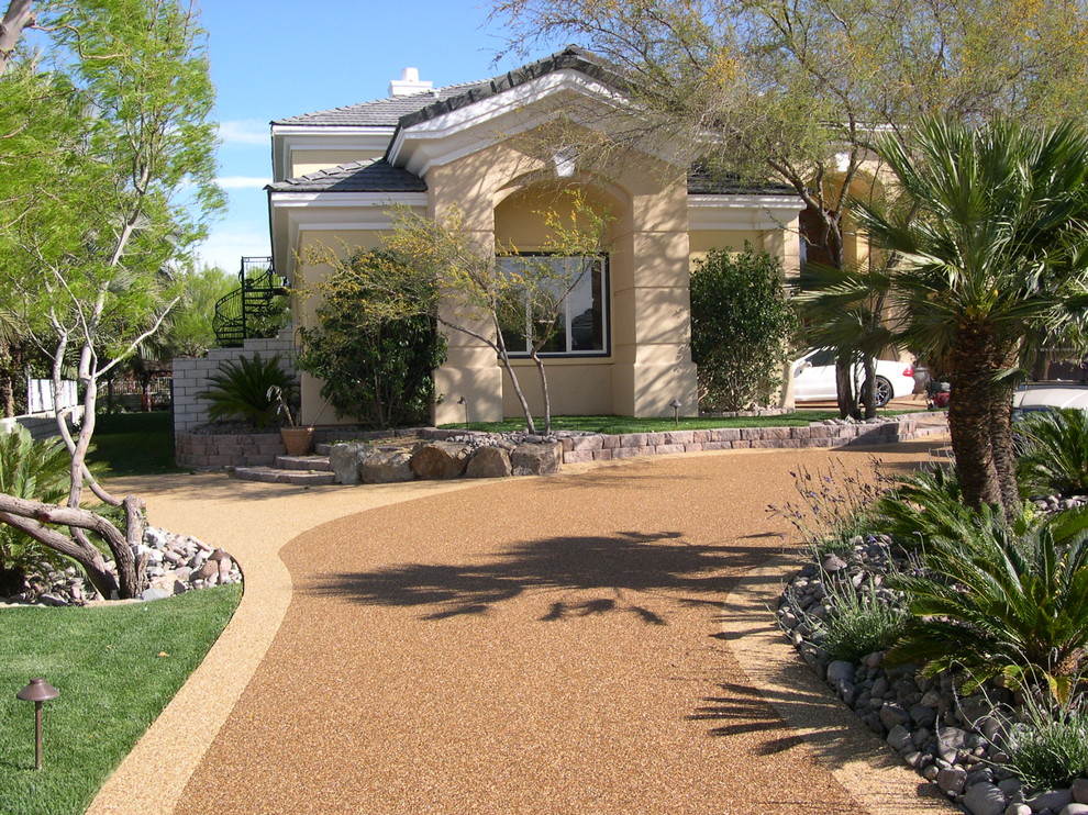 Driveways - Mediterranean - Exterior - Las Vegas - by Pebble Stone Coatings