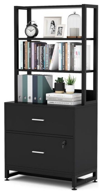 Tribesigns File Cabinet Modern Filing Cabinet with Shelf, Office ...