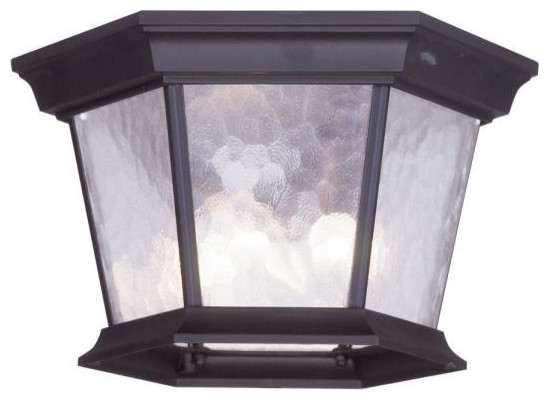 Livex Lighting 7510-07 Hamilton, 3-Light Outdoor Flush - Transitional ...