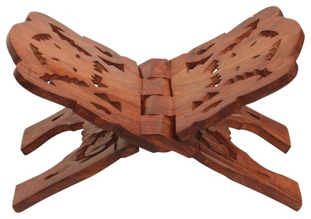 Hand carved Rosewood Collapsible Religious Book Holder/Holy book Stand ...