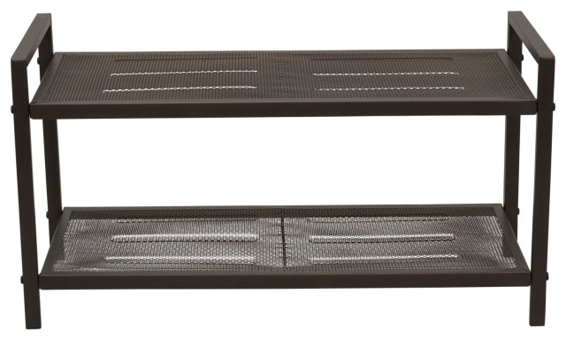 2-Tier Metal Shoe Rack - Industrial - Shoe Storage - by Household ...