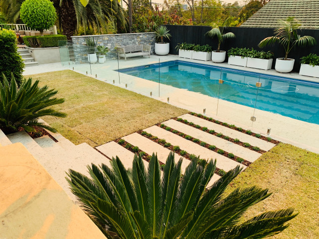 WHITE GRC STONELITE PLANTERS - Modern - Pool - Sydney - by Pots ...
