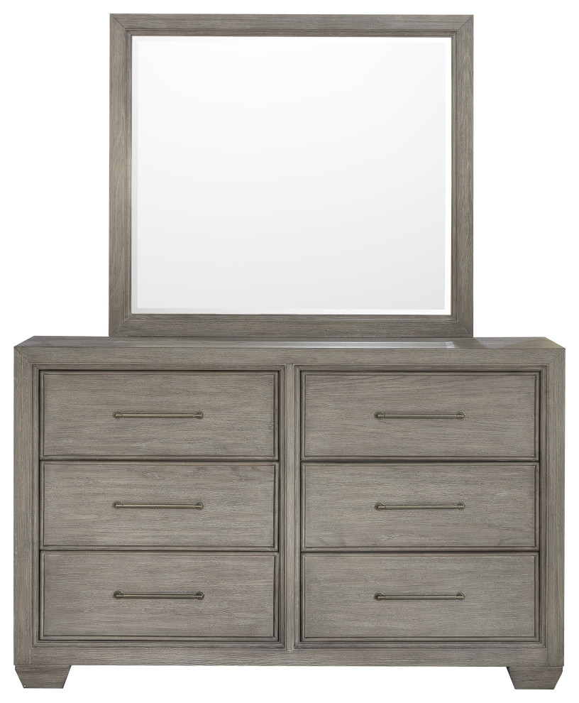 Andover 6-Drawer Dresser With Mirror by Samuel Lawrence Furniture ...