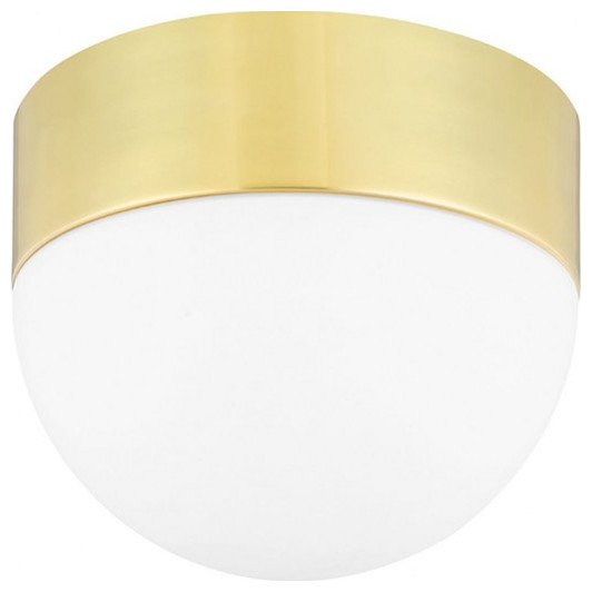 2 Light Small Flush Mount-Aged Brass Finish - Ceiling - Flush mount ...