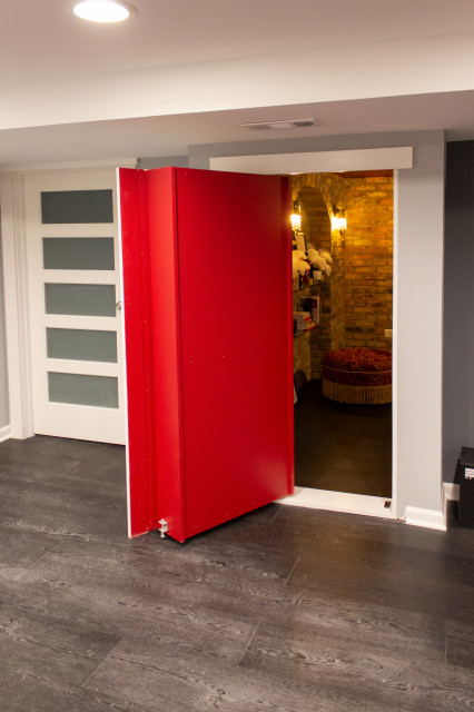 Secret Basement Speakeasy in Barrington - Transitional - Basement ...