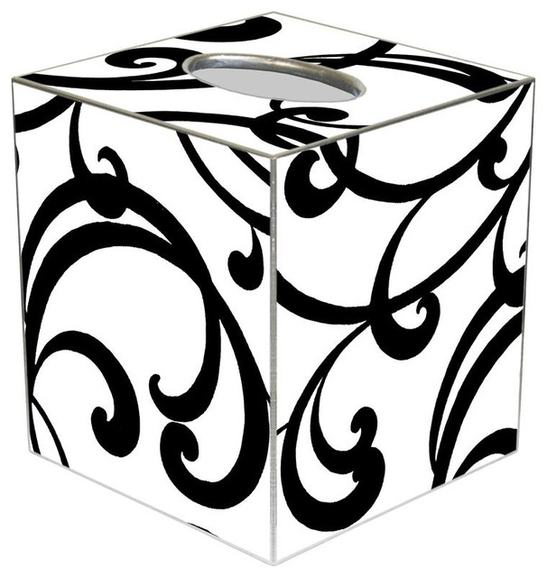TB1522- Curly Curl Tissue Box Cover - Traditional - Tissue Box Holders ...