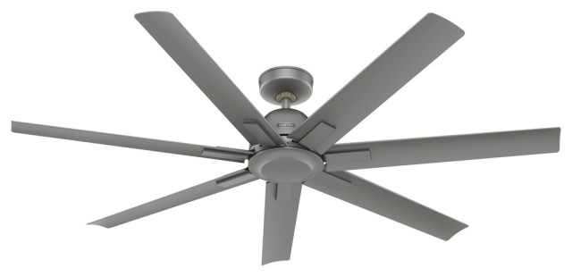 Matte Silver 60"Ceiling Fan from the Downtown Collection, 60.000 ...