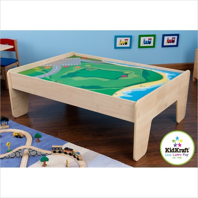 KidKraft Train Table in Natural - Transitional - Game Tables - by ...
